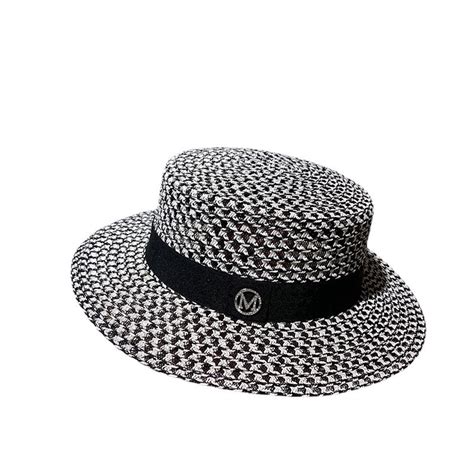 Badu Bg Летни шапки за жени с козирка Сламена шапка Дамска шапка Fedora M Letter Panama дамски