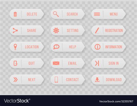 Buttons Contact Us Royalty Free Vector Image Vectorstock