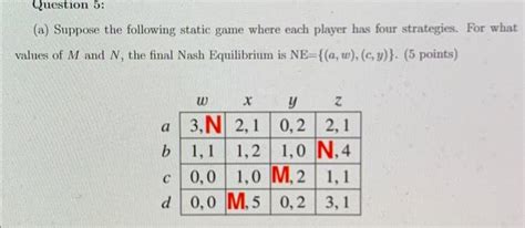 solved a suppose the following static game where each
