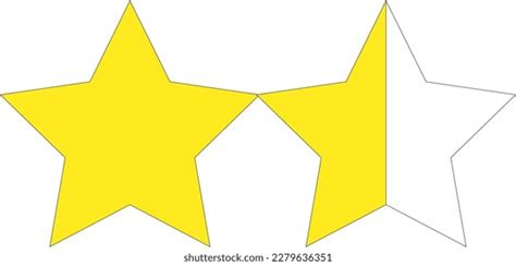 Illustration Two Stars One Half Star Stock Vector Royalty Free Shutterstock