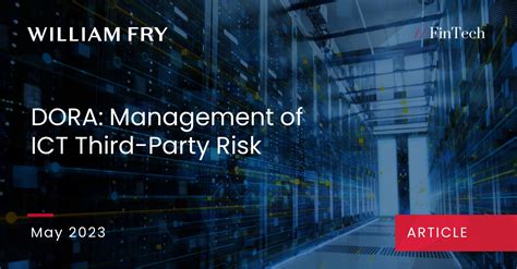 Dora Management Of Ict Third Party Risk William Fry