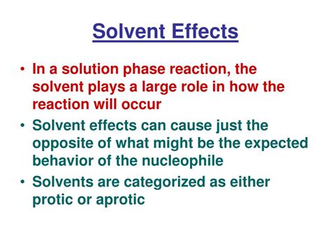why solvent is used in reaction at elaine adcock blog