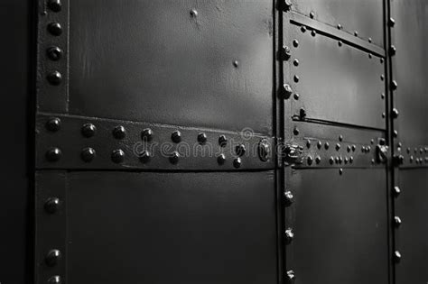 A Riveted Industrial Steel Panel With Visible Seams And Bolts Showcasing Strength And