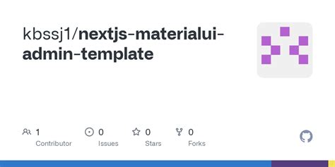 GitHub Kbssj1 Nextjs Materialui Admin Template