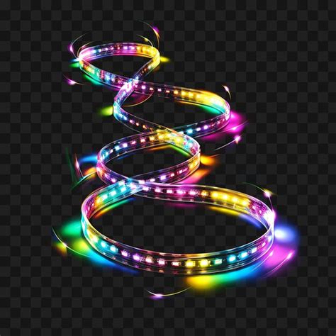 Premium Psd Psd Of Remote Controlled Led Rope Lights With Multicolor Transparen Collage Y2k