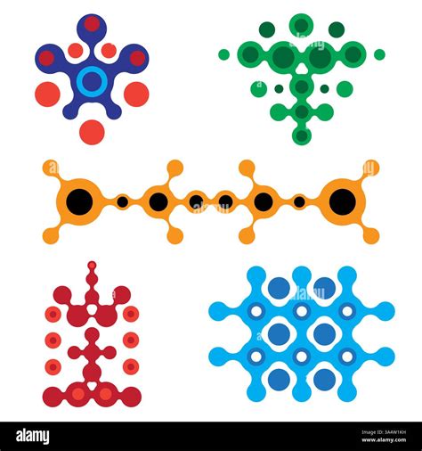 Metaball Connect Dot Set Molecule Chain Circle Shapes Abstract