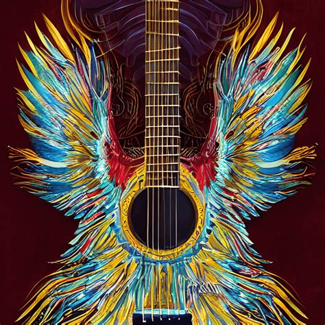 Guitar With Angel Wings · Creative Fabrica