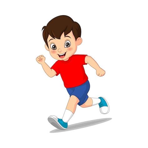 Running Around Cartoon Running Cartoon Characters Little Boy Running