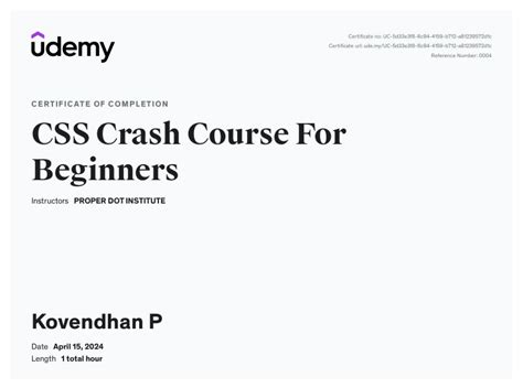 Finished Css Crash Course On Udemy Kovendhan P Posted On The Topic