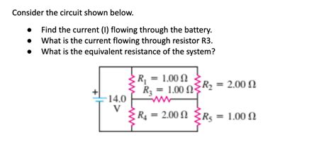 Solved Consider The Circuit Shown Below Find The Current I
