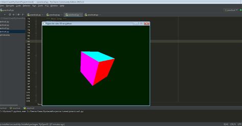 David Alejandro Mendoza Martínez Practica python 3D Cubo con colores