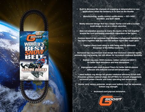 Polaris 850 Snowmobile Drive Belts Gboost Technology