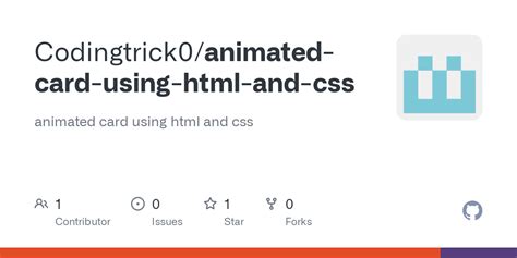 Github Codingtrick0animated Card Using Html And Css Animated Card