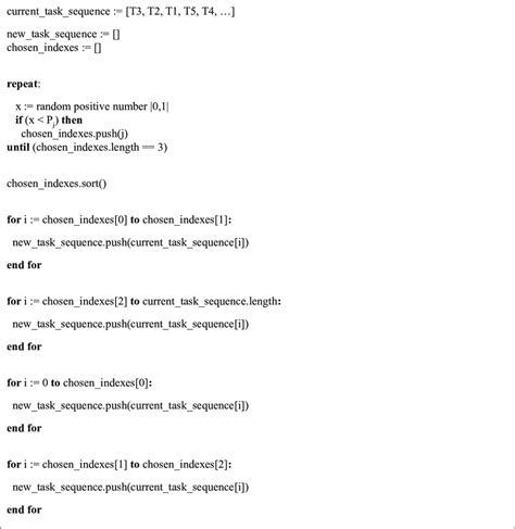 Pseudocode For Selecting Three Connections For Mutation And The Task Download Scientific