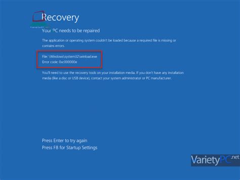 วิธีแก้ Error Code 0xc000000e บน Windows 10