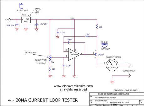 Ma Current Loop Tester Measuring And Test Circuit Circuit Diagram SeekIC
