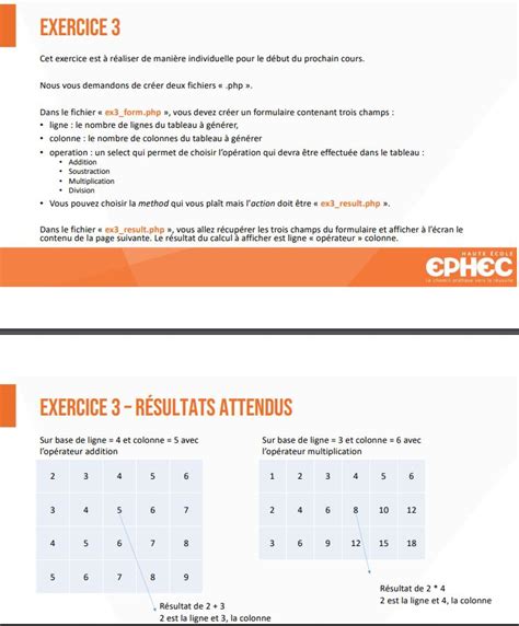 Help comment générer un tableau en PHP Aide pour un devoir en programmation par