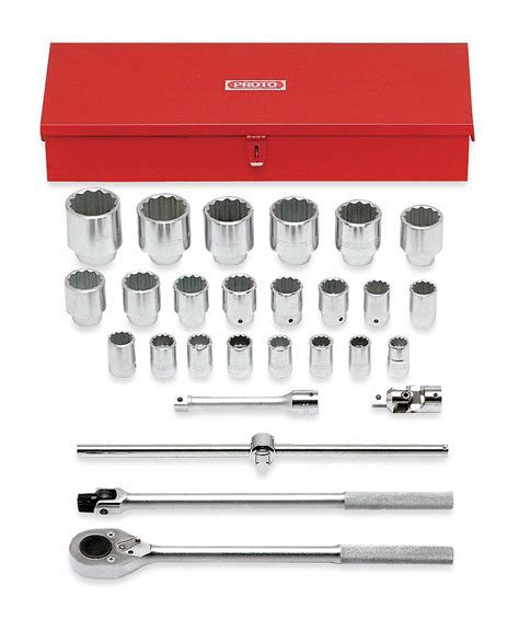 Proto 34 In Drive Size 28 Pieces Socket Wrench Set 1af29j55202
