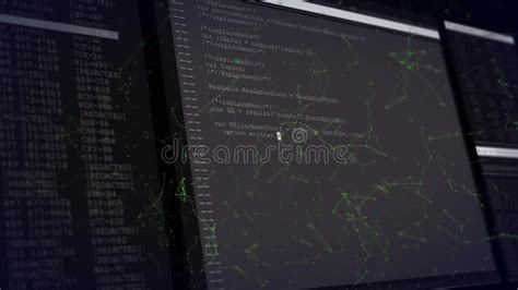 Animation Of Data Text Processing On Dark Interface Screens Stock Footage Video Of Digital