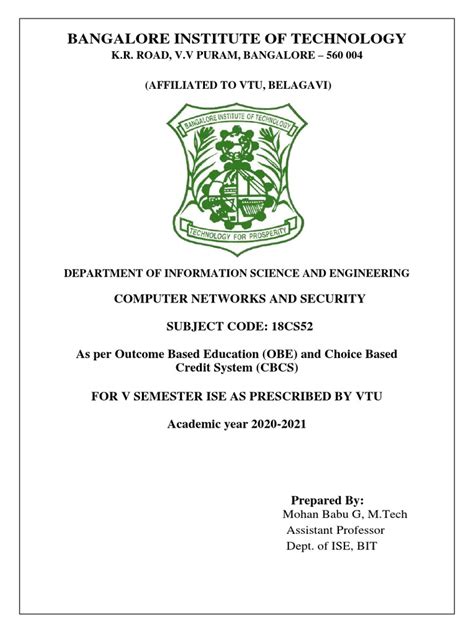 Computer Networks And Security 18cs52 Notes Pdf Hypertext Transfer Protocol Peer To Peer