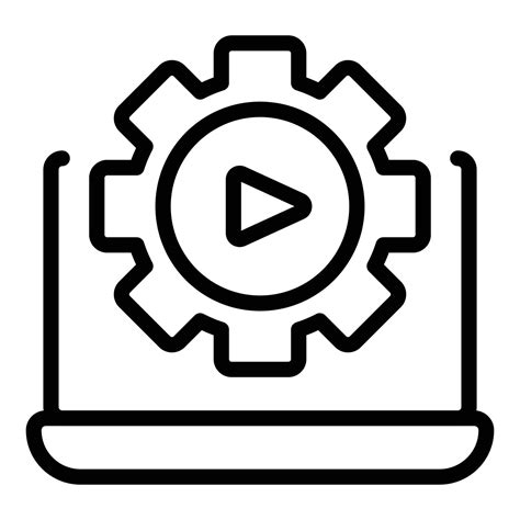 Gear System Icon Outline Vector Button Call 14985551 Vector Art At