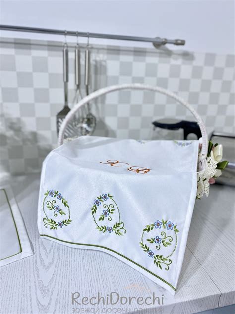 Рушничок у великодній кошик з вишивкою Великодні Писанки за найкращою