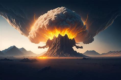 Premium Ai Image Atomic Explosion