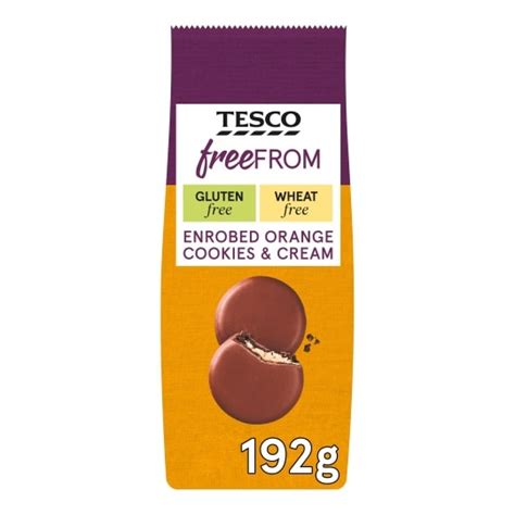 Tesco Free From Orange Cookies And Cream Biscuits 192g Tesco Groceries