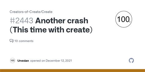 Another Crash This Time With Create · Issue 2443 · Creators Of