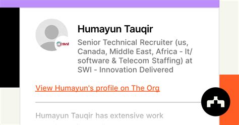 Humayun Tauqir Senior Technical Recruiter Us Canada Middle East Africa Itsoftware