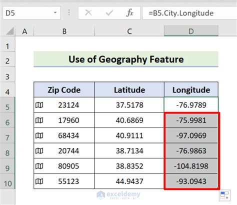 How To Convert Zip Code To Latitude And Longitude In Excel
