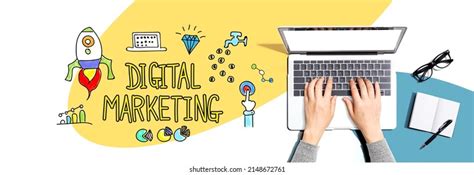 Digital Marketing Person Using Laptop Computer Stock Photo 2148672761 Shutterstock