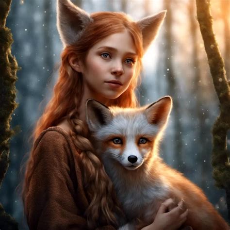 Download Ai Generated Girl Fox Royalty Free Stock Illustration Image