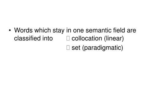 PPT Semantic Meaning Fields And Components Of Meaning PowerPoint