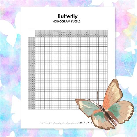 Butterfly Nonogram Puzzle Math Love Butterfly Nonogram Puzzle Math Love