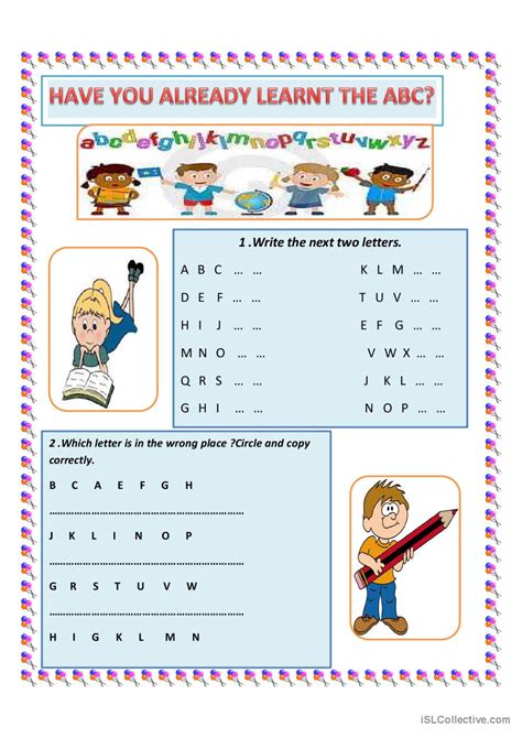Have You Already Learnt The ABC English ESL Worksheets Pdf Doc