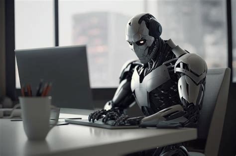 Premium Ai Image Automation Worker Concept With 3d Rendering Ai Robot