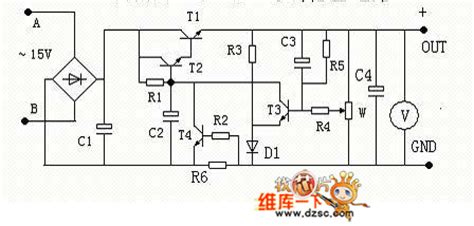 Adjustable Voltage Stabilizing Circuit With Current Limiting Protection Function Basic Circuit