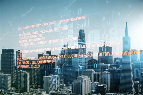 Premium Photo Double Exposure Of Abstract Programming Language