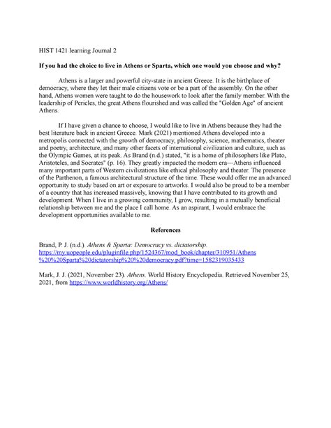 learning journal unit unit 2 hist 1421 learning journal 2 if you had