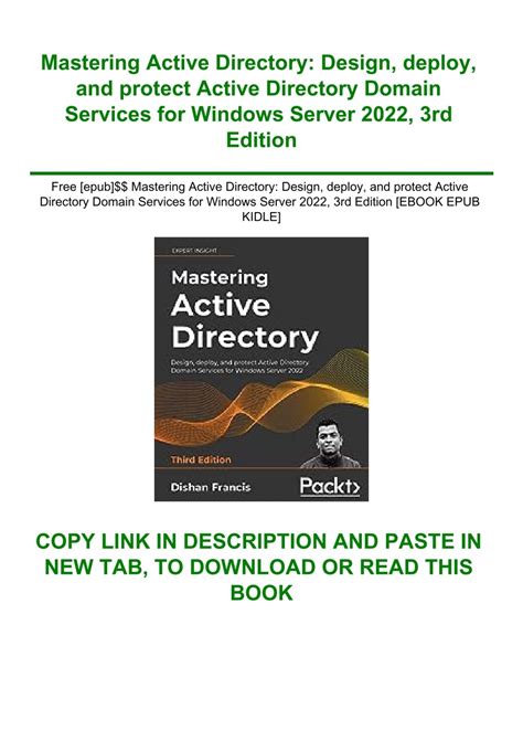 Free Epub Mastering Active Directory Design Deploy And Protect