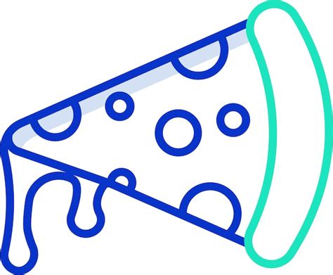 Premium Vector Pizza Slice Outline Color Vector Illustration