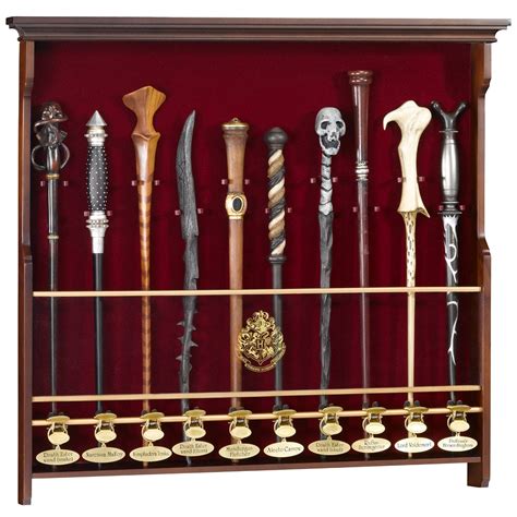 The Noble Collection Harry Potter 10 Wand Display Wooden