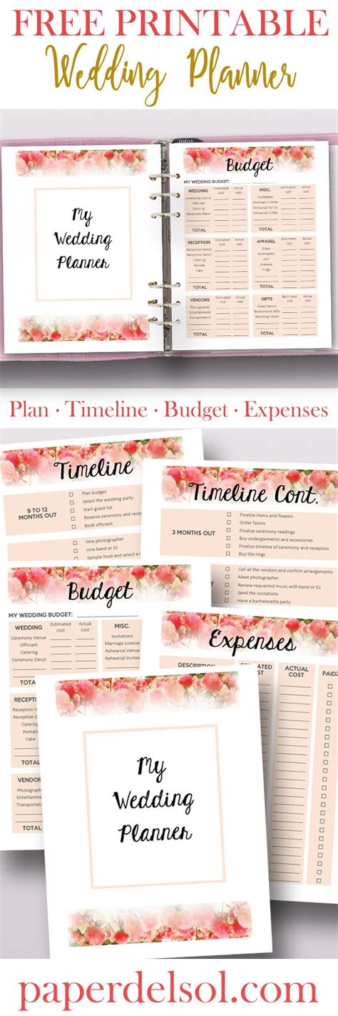Wedding Planner Free Printables Printable Sight Words List