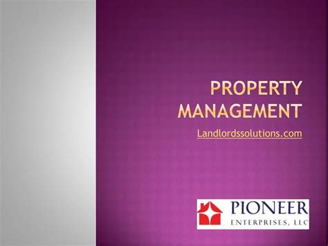 Ppt Property Management Company In Baltimore Maryland