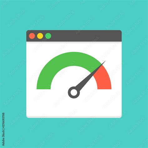 Website Speed Loading Time Web Browser With Speedometer Test Showing Fast Good Page Loading