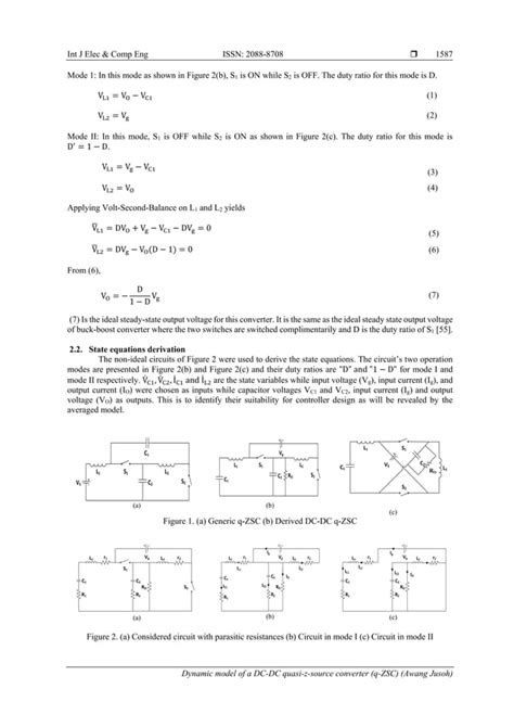 Dynamic Model Of A DC DC Quasi Z Source Converter Q ZSC PDF