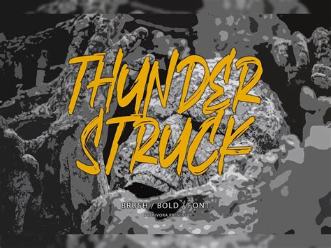 Thunderstruck: download for free and install for your website or Photoshop.