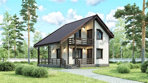 Проект дома «ДК 95 компании Дачник СПб из материала Каркасный дом площадью 84м² под ключ за