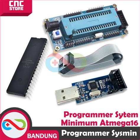 Jual PAKET LENGKAP SYSMIN SYSTEM MINIMUM ATMEGA16 PLUS USB ASP ISP AVR